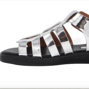 Anthropologie/Caverley | Shoes | Caverley Omar Sandal In Silver Mirror ...